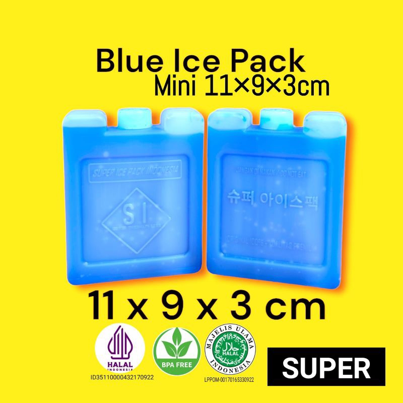 Mini ice pack gel 11x9x3cm thermafreeze blue ice dry ice gel cooler ...