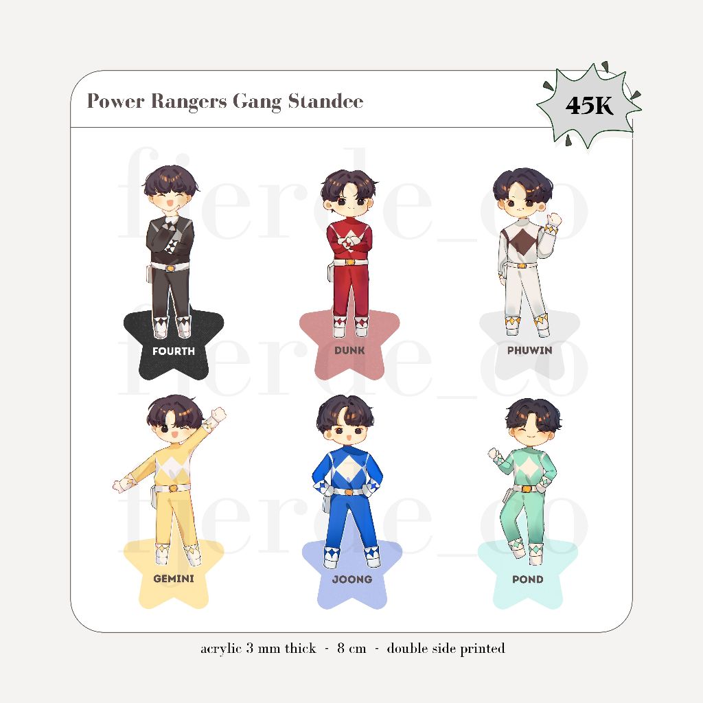 Power RANGERS GANG STANDEE THAI FANMERCH | Shopee Malaysia