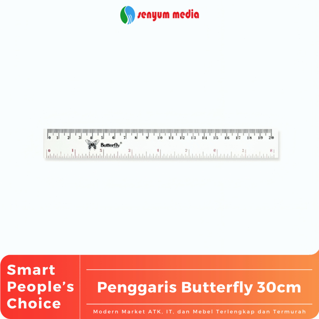 Butterfly Ruler 30cm (1Pcs) (S:PCS) | Shopee Malaysia