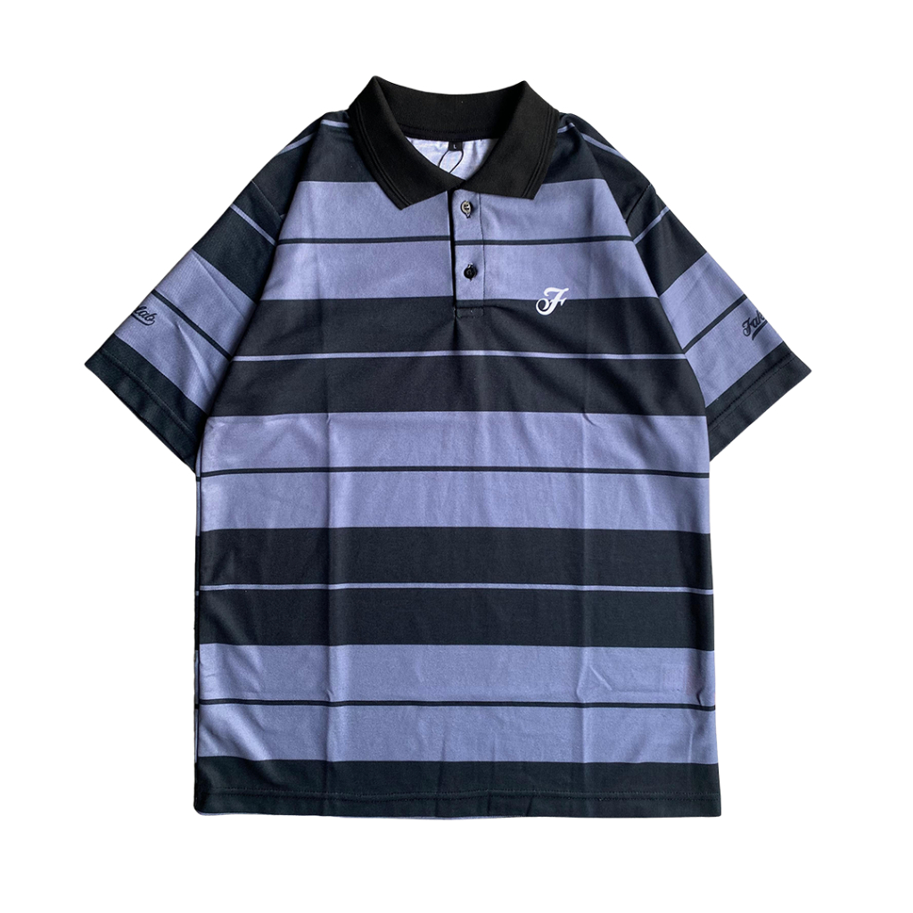 Fakelab Chicano Polo Shirt/Stripe Polo Shirt/Striped Collar Shirt ...