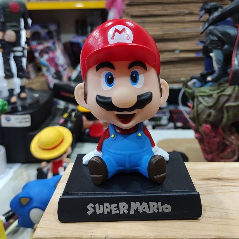 Bobblehead Super Mario Bros Luigi Car Dashboard Display Action Figure ...