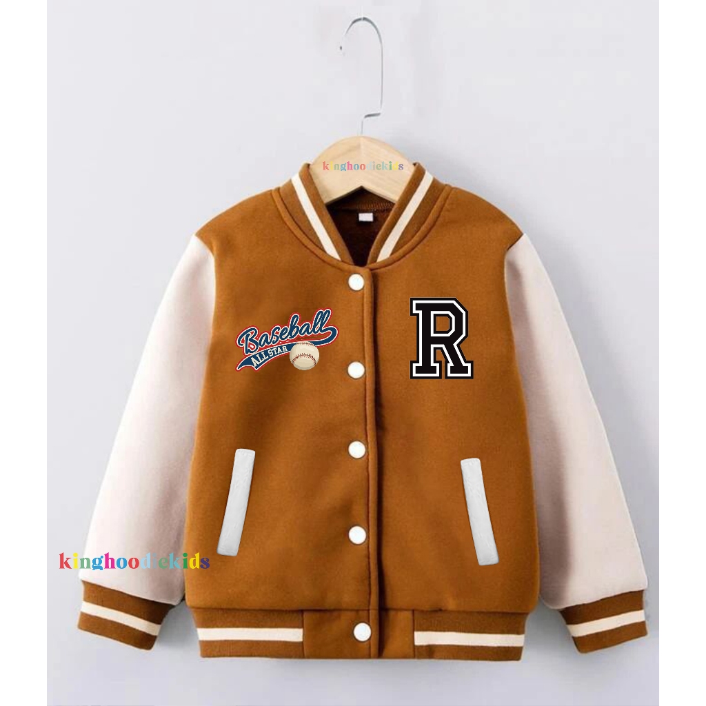 Varsity Jacket for Boys and Girls Initial R Ages 2 3 4 5 6 7 8 9 10 11 ...