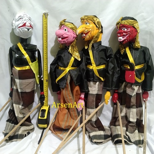 Punokawan Puppet (Semar, Gareng, Dawala and Cepot) Jumbo Size T60cm ...