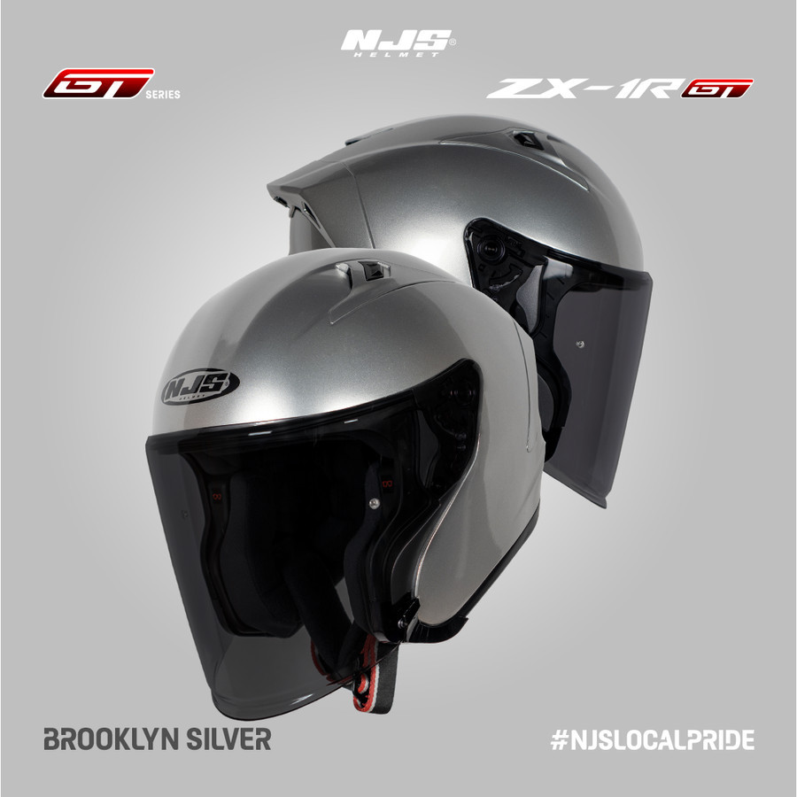 NJS Kairoz GT Solid Half Face Helmet - Microlock | Shopee Malaysia
