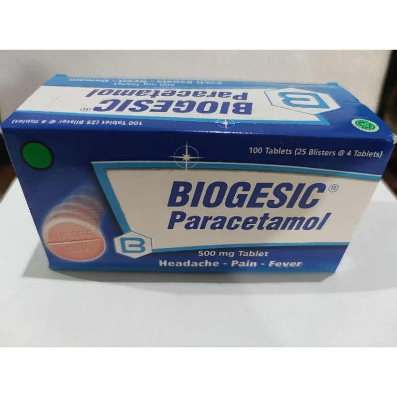 Biogesic 500mg Box Contains 100 Tabs | Shopee Malaysia