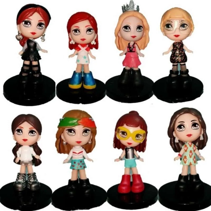 Action Figures Blackpink KPOP Star Figure Set of 8 Miniature Display ...