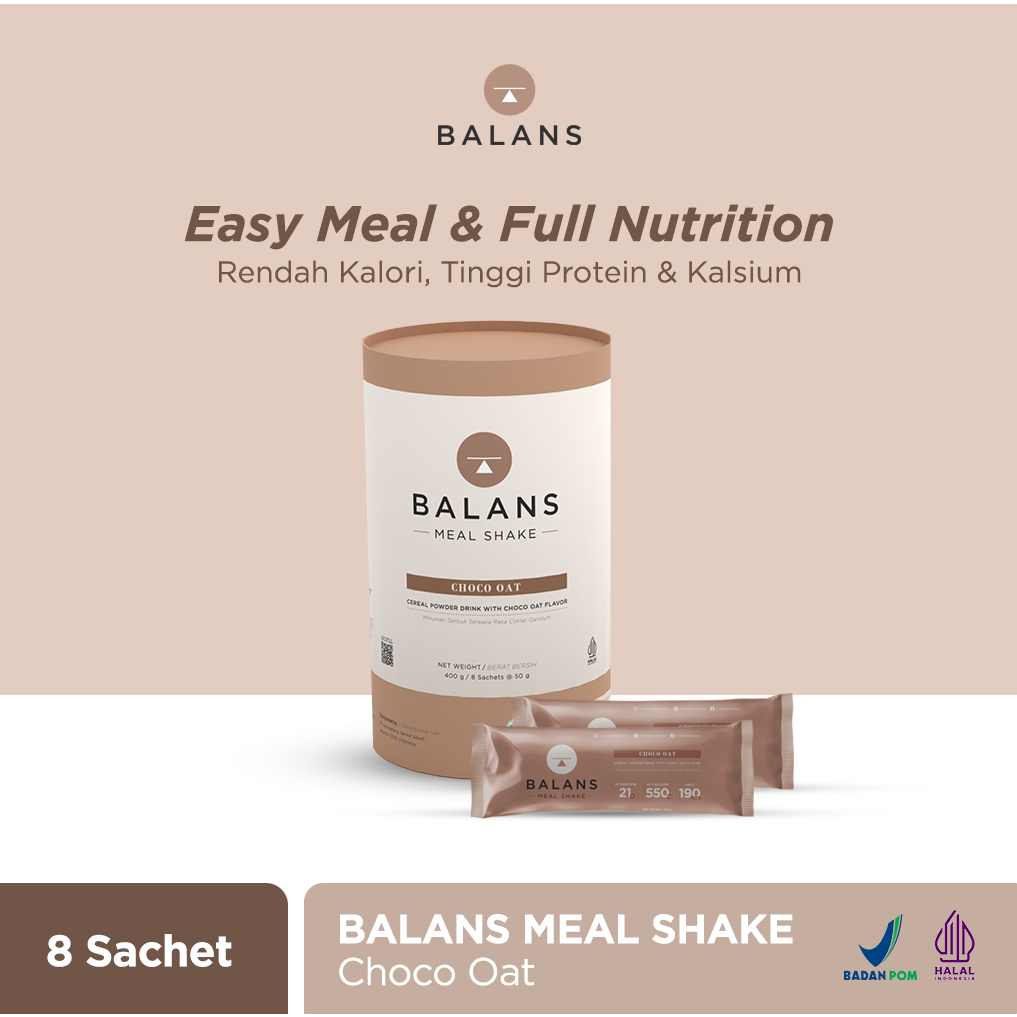 Balance Meal Shake Trial Tube | Choco Oat | Protein & High Calcium Low ...