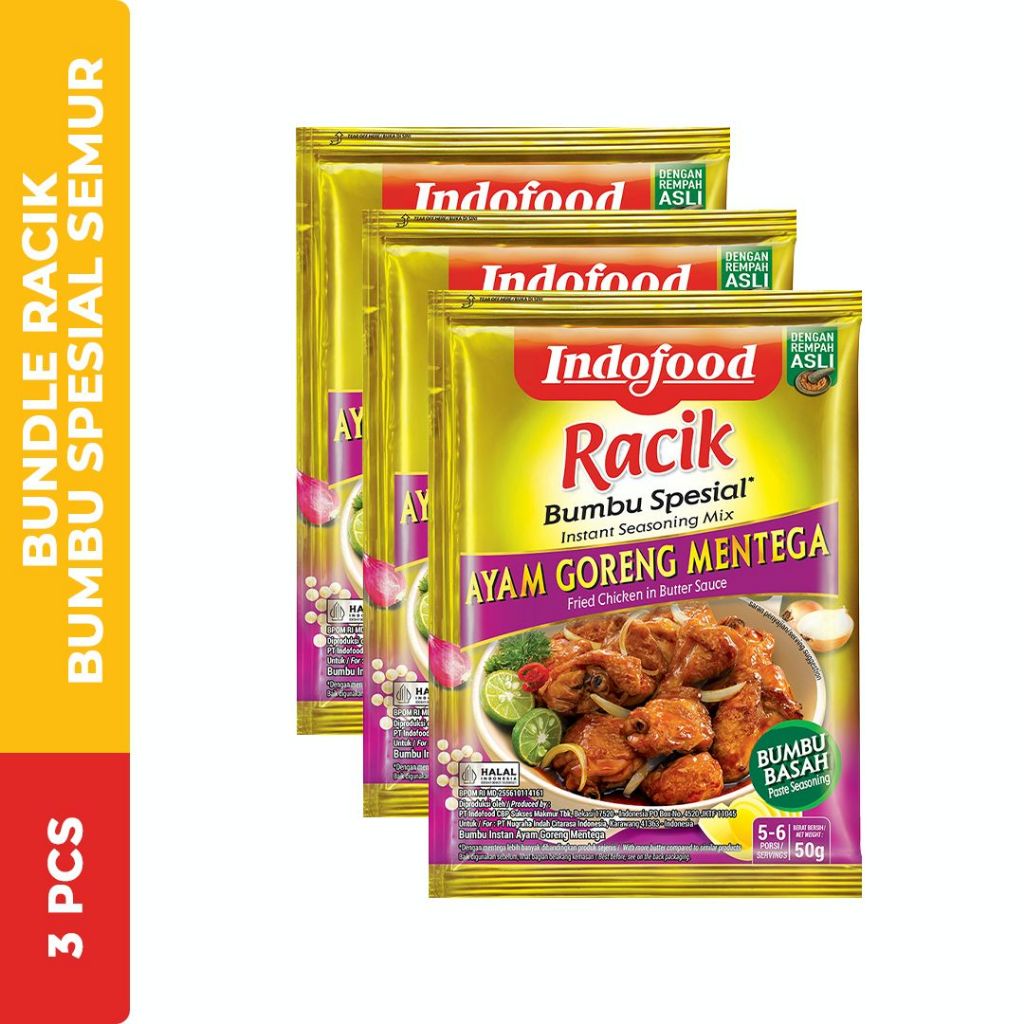 Indofood Racik Racik Special Seasoning Chicken Butter 50gr - 3pcs ...