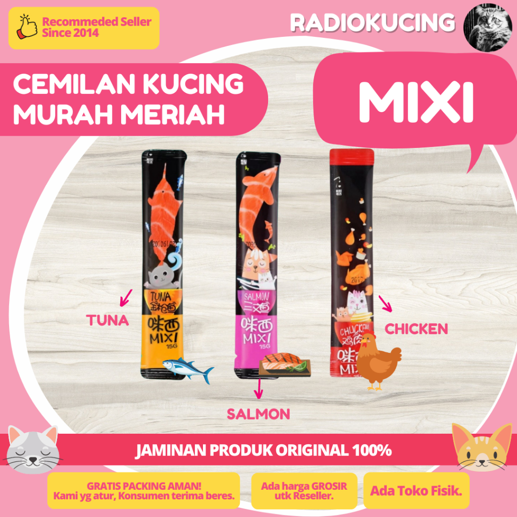 Mixi Sachet Cat Snacks Cat Snack Strip Wet Food Cat Food Snacks ...