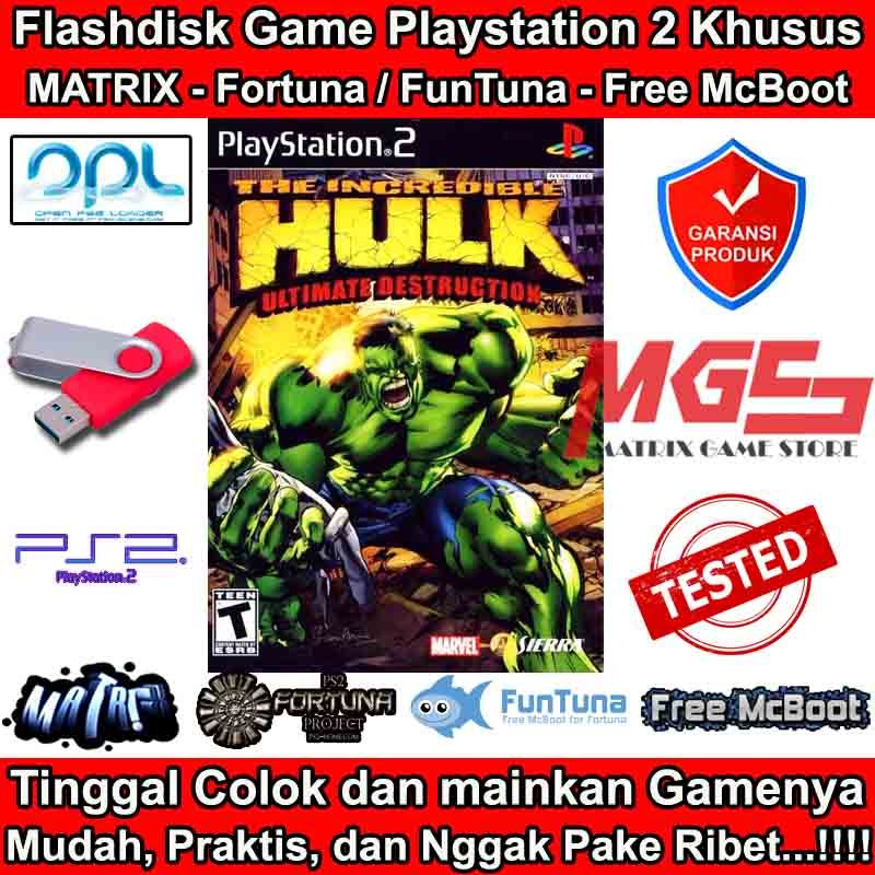 Ps2 PS 2 Game Flashdisk The Incredible Hulk - Ultimate Destruction ...