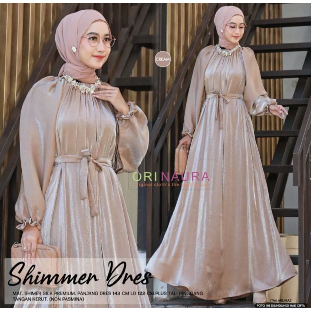 Shimmer Dress Women's Gamis Dress Cradenza Shimmer Silk Premium ...