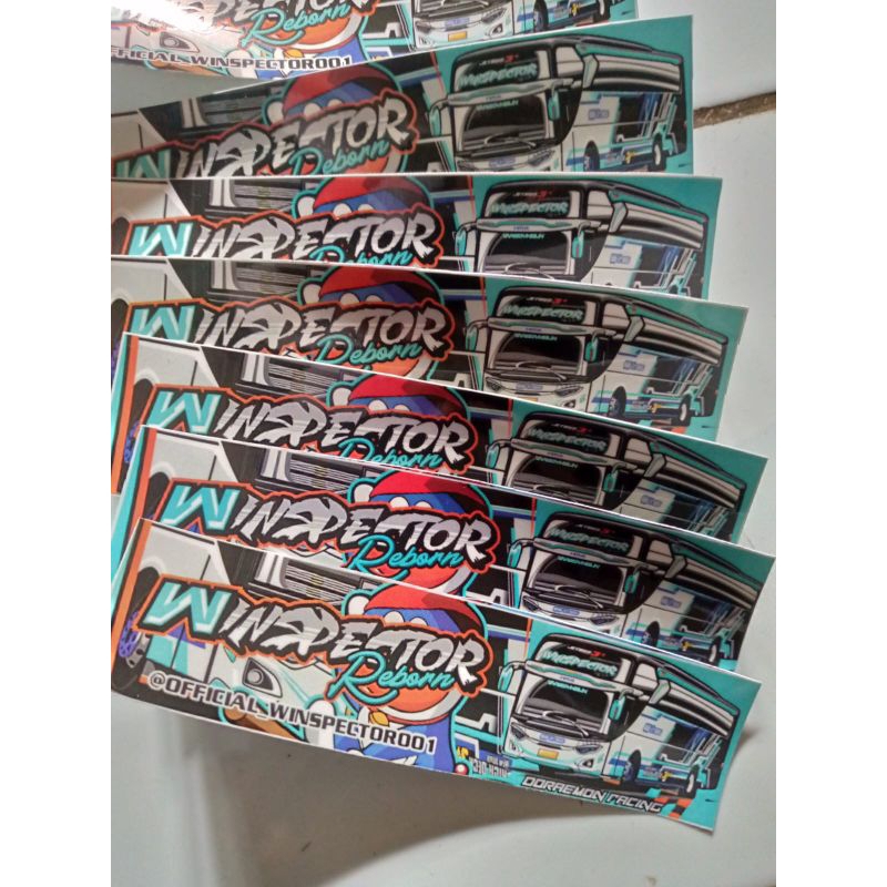 5 Blue Wisnpector bus Stickers | Shopee Malaysia