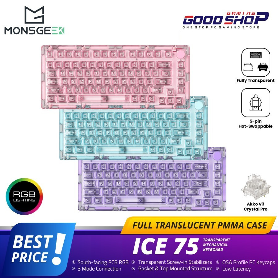 Monsgeek ICE75 Hotswappable Mechanical Keyboard | Shopee Malaysia