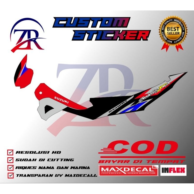Sticker striping satria fu150 CBU custom glossy Lamination sdah Cut Can ...