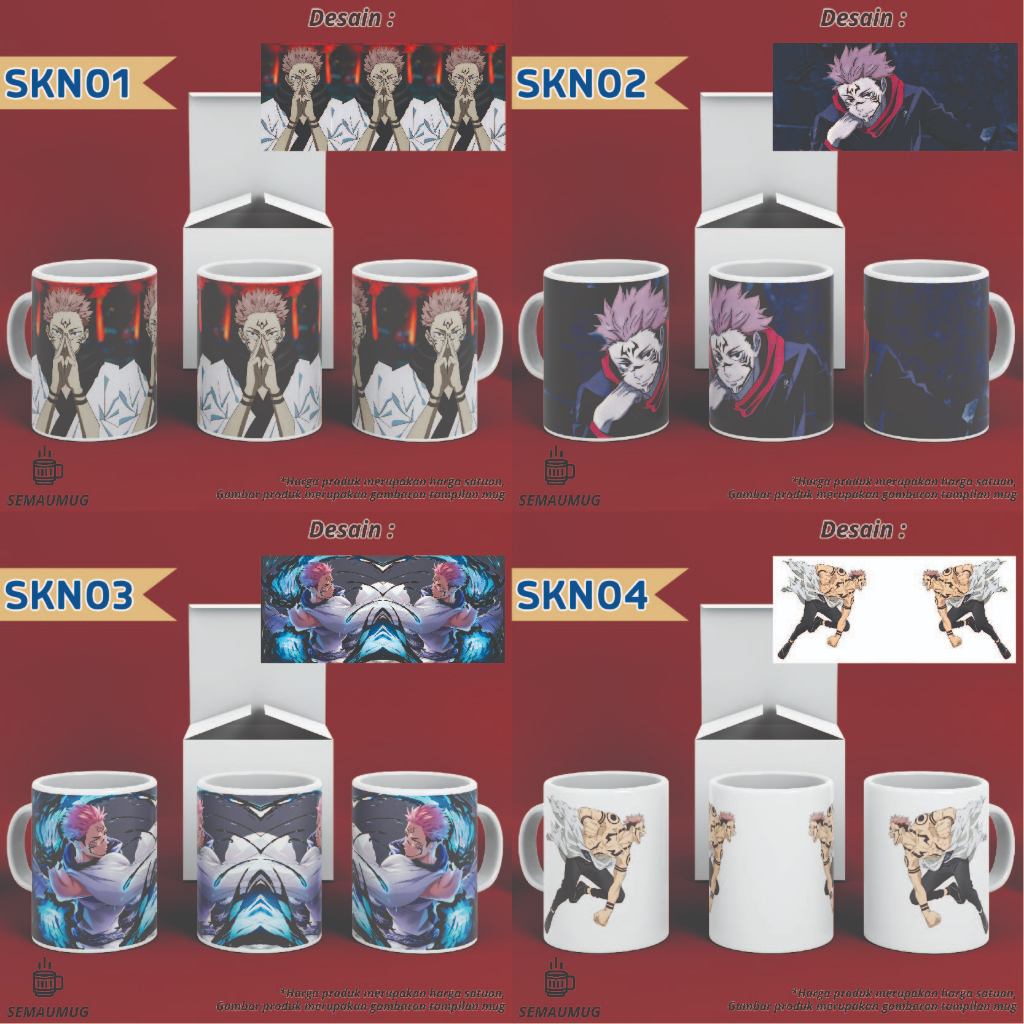 RYOMEN SUKUNA JUJUTSU KAISEN MUG CUTE ANIME GIFT CUSTOM PRINT CUP GLASS ...
