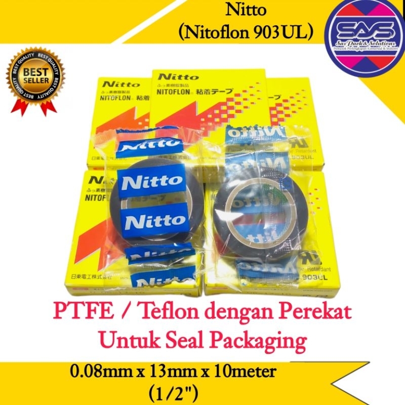 Heat RESISTANT ISOLATION NITTO 903UL 903 UL NITOFLON TEFLON TAPE 13mm ...