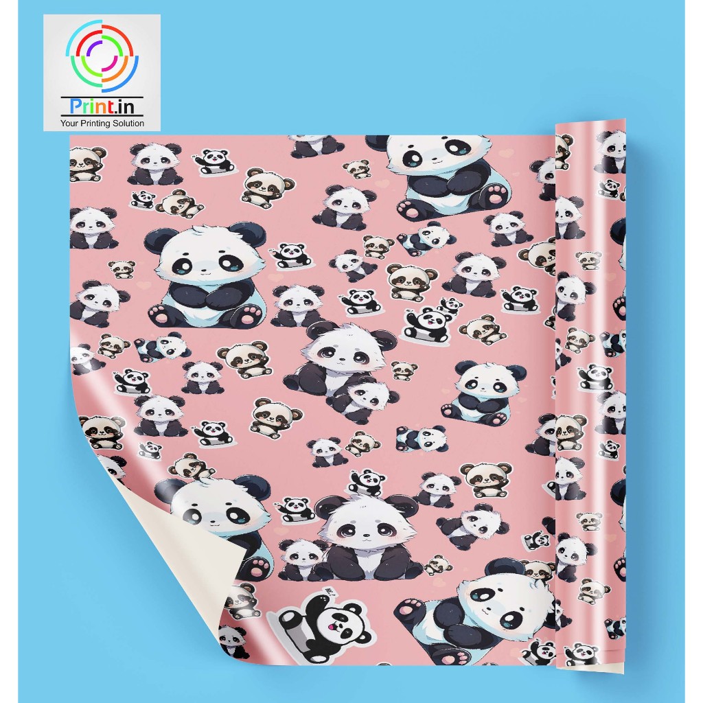 Cute Panda gift Paper, Kids Panda, viral gift Paper printing, Custom ...
