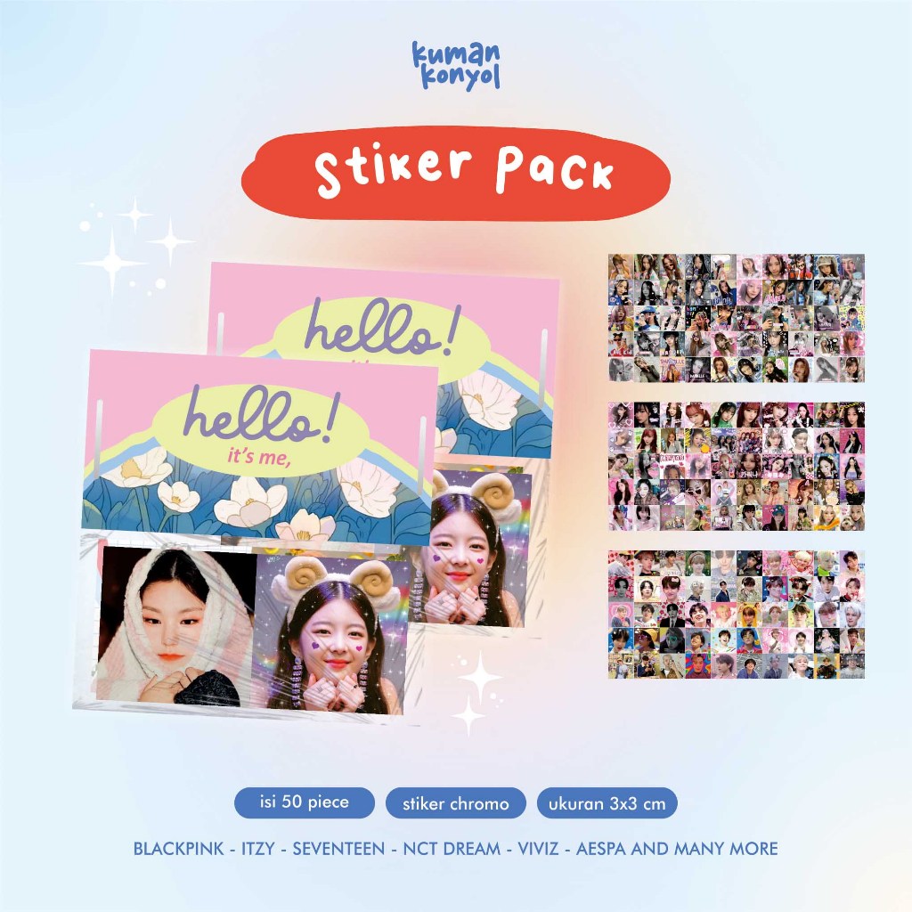 [Contents 50pc] STICKER DECO FREEBIES ️ STICKER DIECUT KPOP MEOVV ...