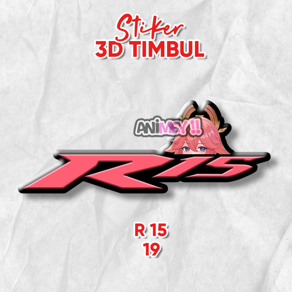 3d Embossed Anime Emblem Sticker Yamaha R15 Logo/Anime Resin Sticker ...