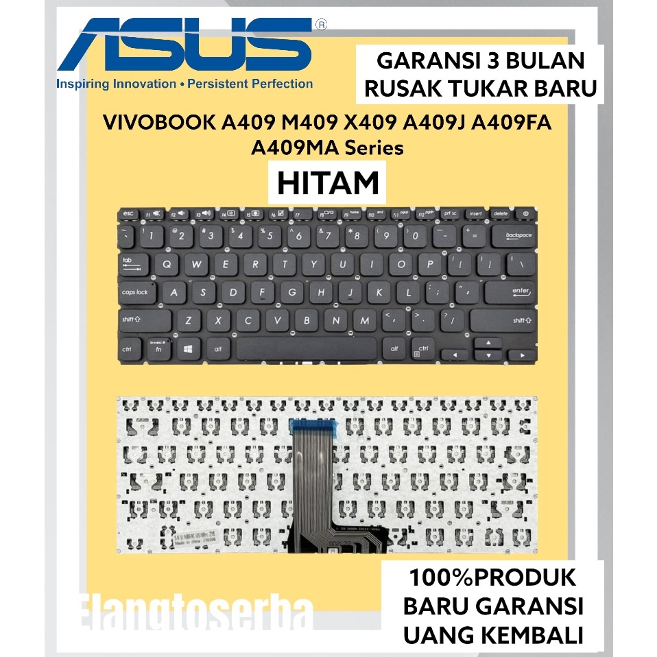 Original Asus Keyboard vivobook A409 A409U A409UA A409UJ M409 M409B ...