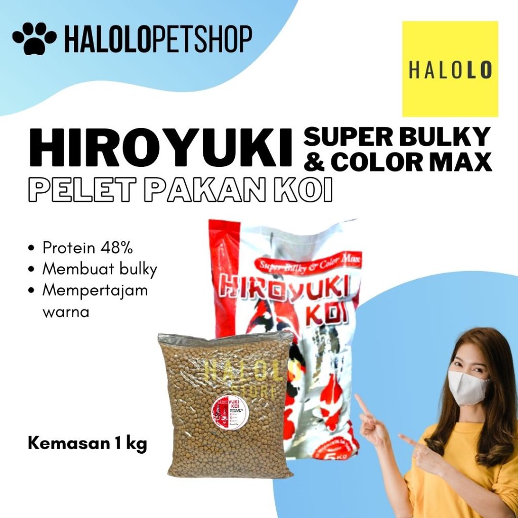 Hiroyuki Koi Feed Super Bulky & Color Max High Protein Packaging 1 kg ...
