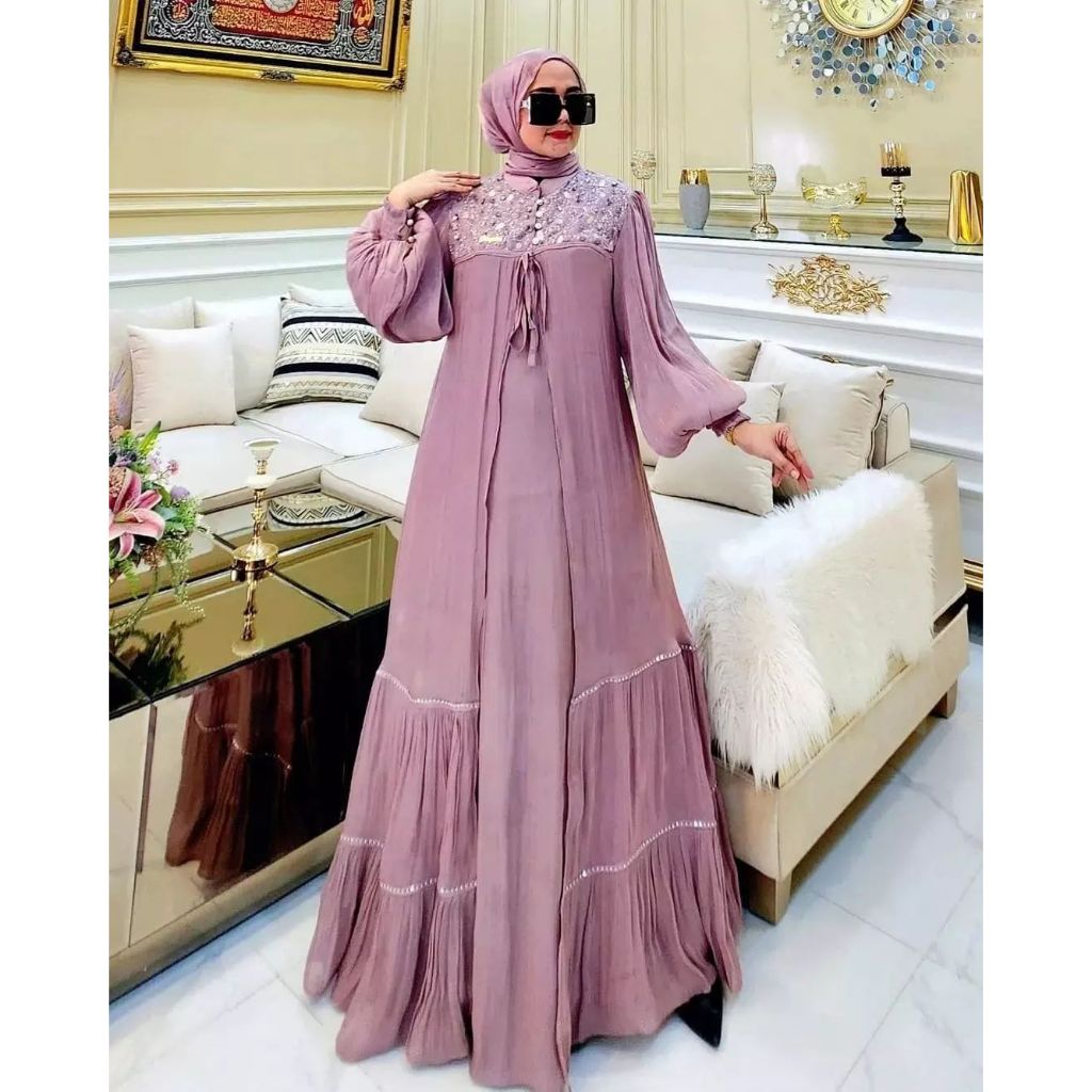Agista dress Party Gamis Luxurious wedding dress for muslim women's ...