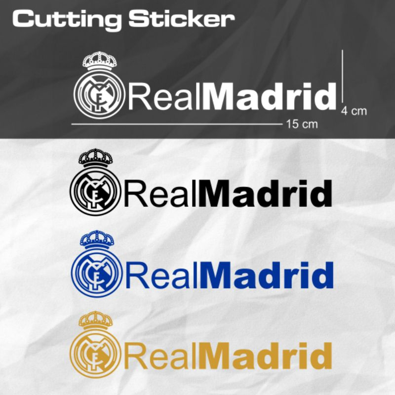 1408 STICKER CUTTING Ball REAL MADRID LOGO STICKER | Shopee Malaysia