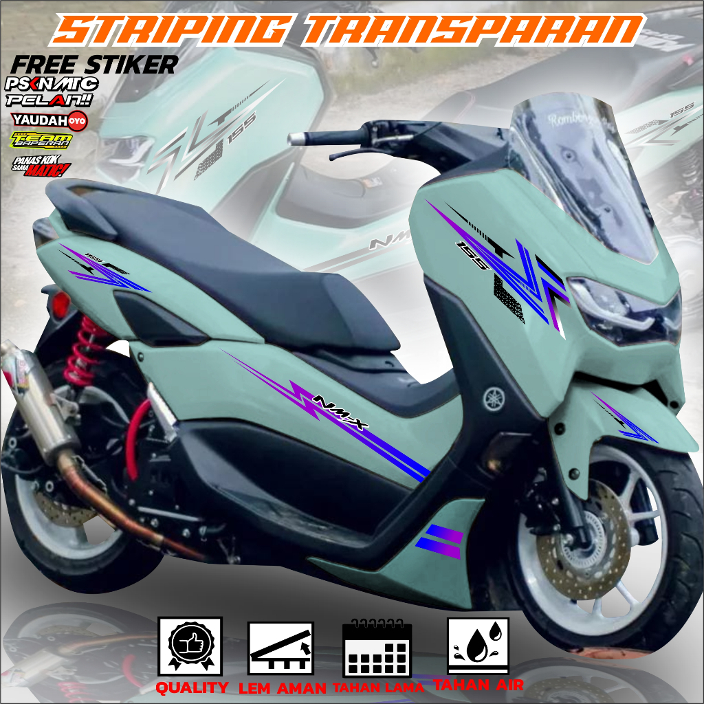 NEW NMAX TRANSPARENT STRIPING N MAX STICKER COLOR VARIANTS | Shopee ...