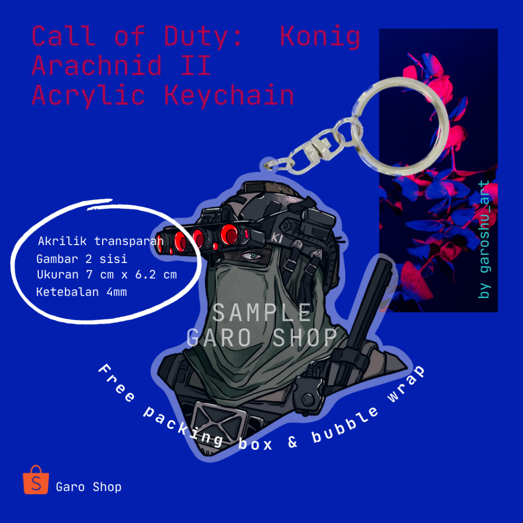GANTUNGAN Konig Arachnid II Call of Duty Acrylic Keychain By Garoshu ...