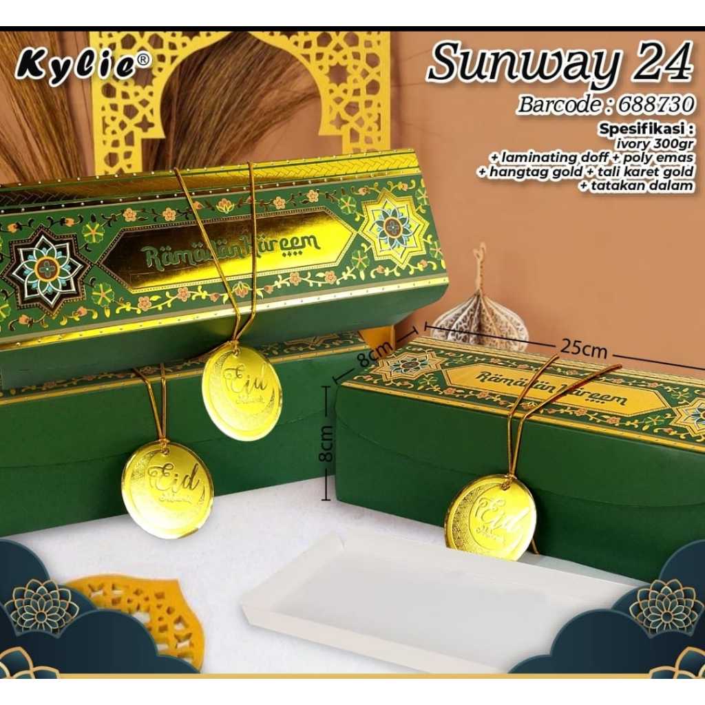 Sunway lebaran roll hamper sponge cake box 23 / 24 size 25 x 8 cm Eid ...