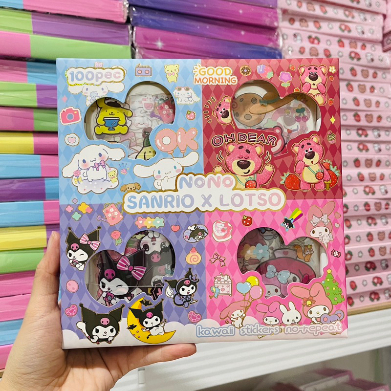 [PSS] NONO SANRIO STICKERS CONTENTS 100 SHEETS - WATERPROOF STICKERS ...