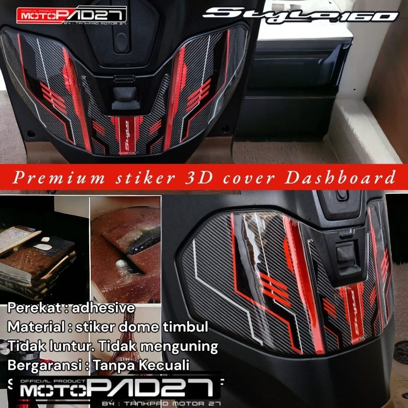 Stylo 160 stickers 3D embossed resin stickers stylo 160 dashboard cover ...