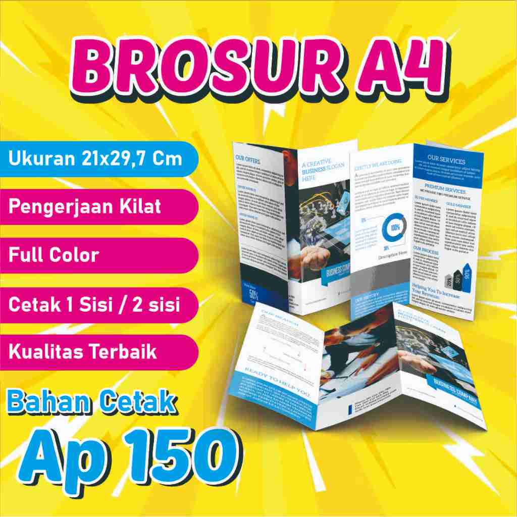 PRINT A4 BROSUR [1 SIDE / 2 SIDES] || CUSTOM BROSUR A4 || PRINT FLYER ...