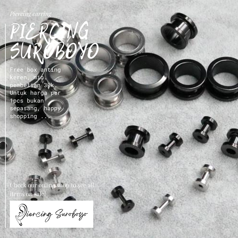 Earring plugs, piercing plugs, plong piercing plugs, titanium piercing ...