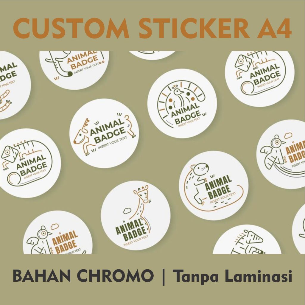 Print A4 Size CHROMO Sticker | Free Design Custom Design | Print & Cut ...