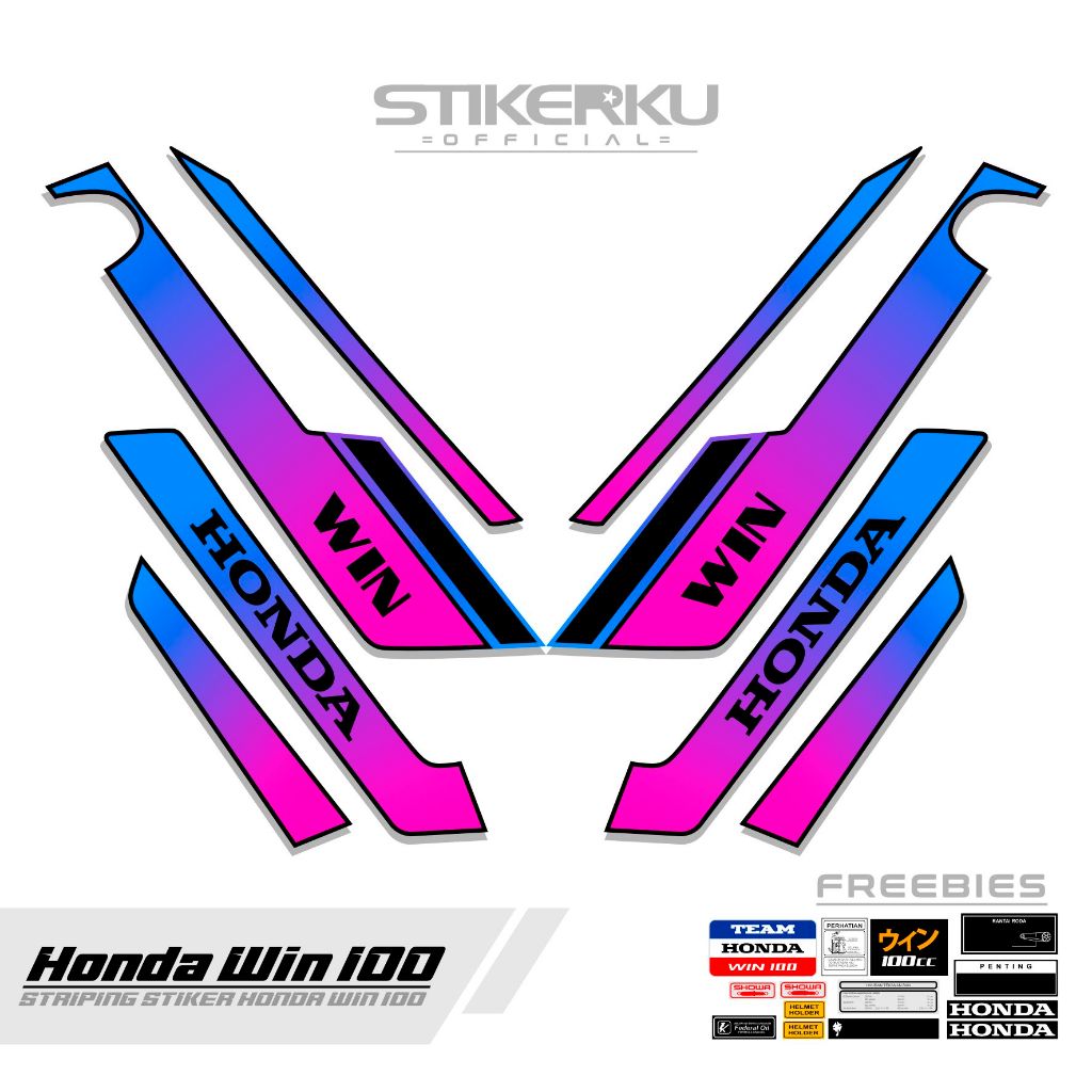 Striping HONDA WIN/MOTIF 12/STICKER WIN 100/STICKER WIN/STICKER ...