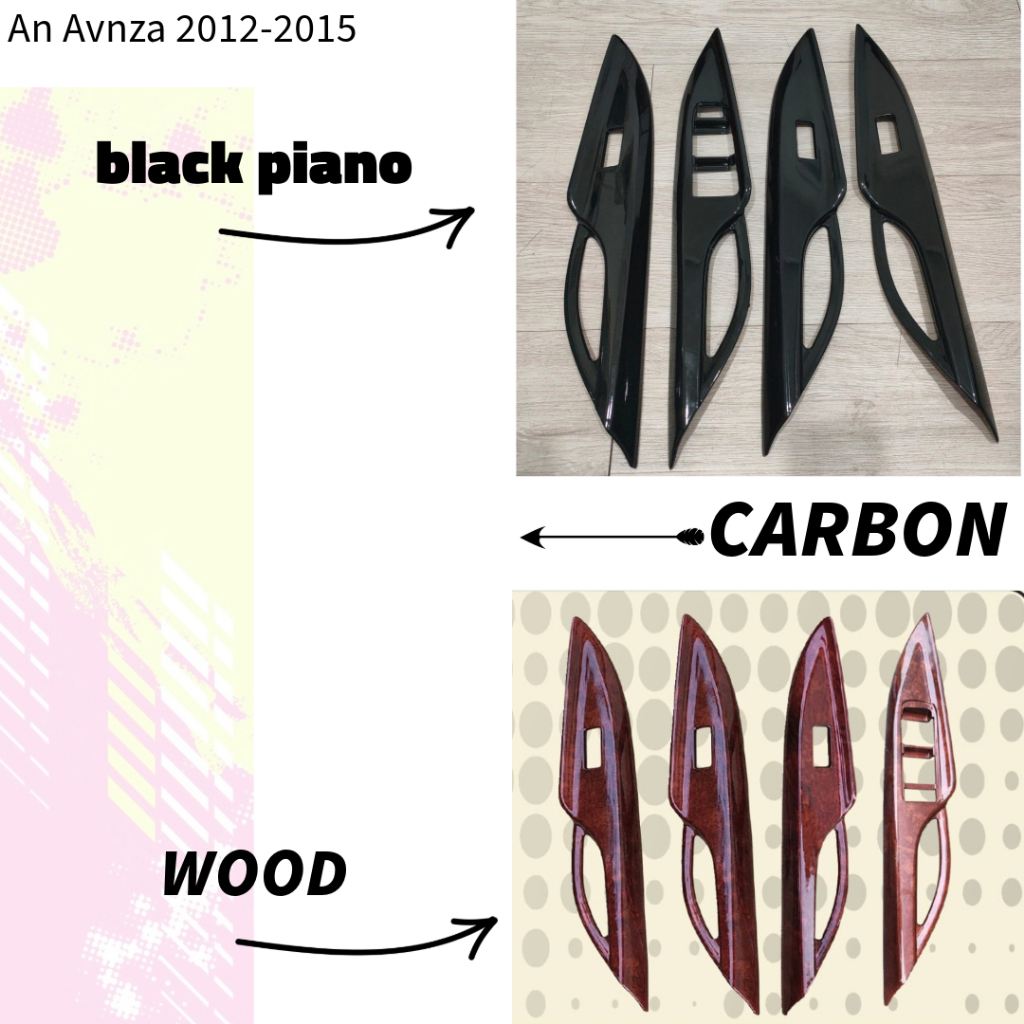 Panel All New Avanza Xenia Veloz Arm Rest Dashboard Wood Carbon Black ...