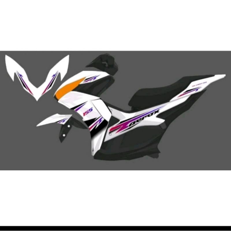 Sticker STRIPING Transparent YAMAHA AEROX NEW 155 CUSTAME DESIGN SIMPLE ...