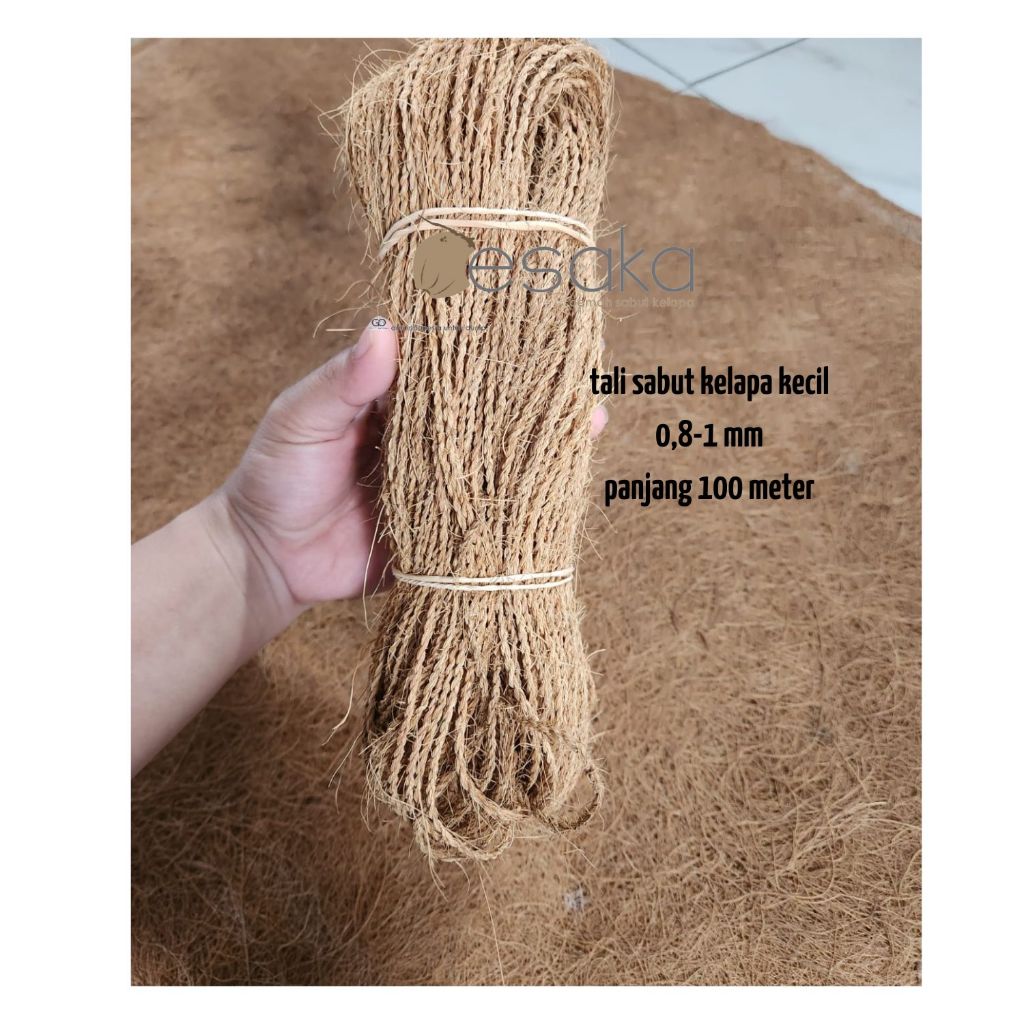 Small Coconut Coir Rope - 1mm 100 meter hamper Rope - Gift Rope ...