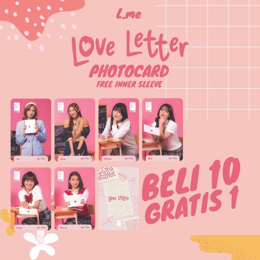 JKT48 PHOTOCARD PC LOVE LETTER VERSION ALL MEMBER FREYA SHANI ADEL ...
