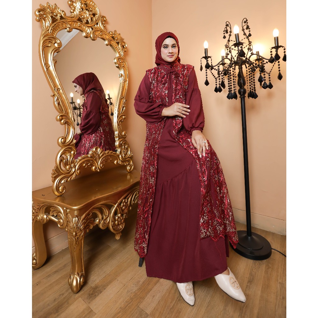 Ranny's Exclusive Full Tile Brocade Party Robe, Muslim Women's 2024 ...