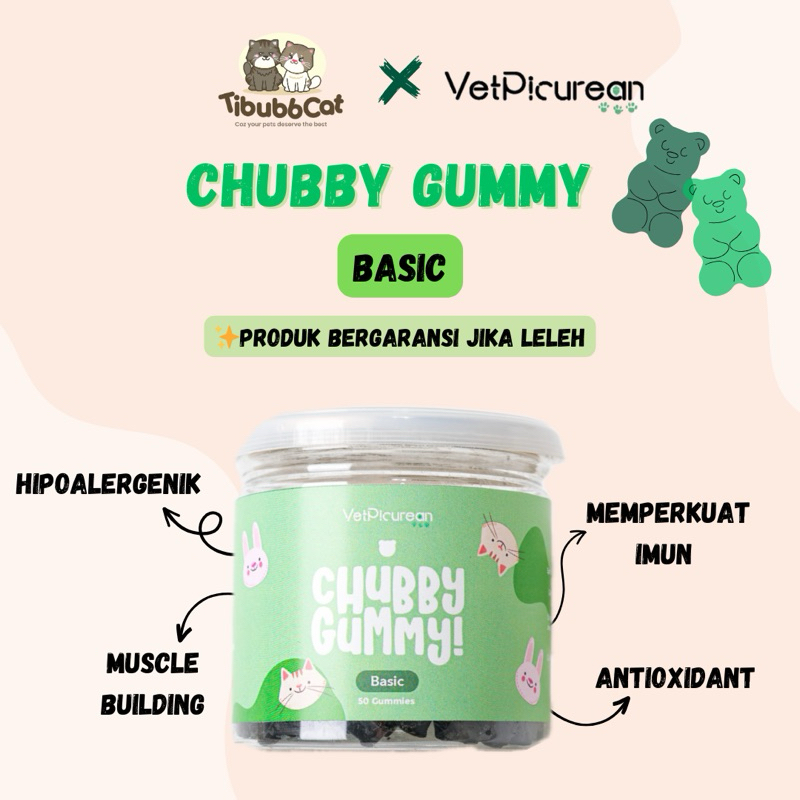 Vetpicurean Chubby Gummy Basic Spirulina Immune Vitamin for Cats Dogs ...