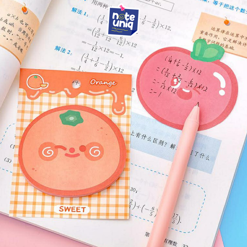 Stiky Note Fruit (30 lbr) | Fruit Sticky Paper | Aesthetic Sticky Note ...