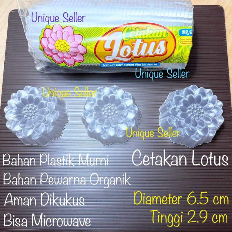 [Contains 12] 6.5 cm Plastic Lotus Cake Mold / Lotus Flower Mold ...