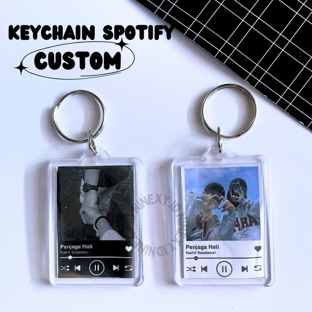 GANTUNGAN Spotify custom Keychain/custom keyring/custom aesthetic ...