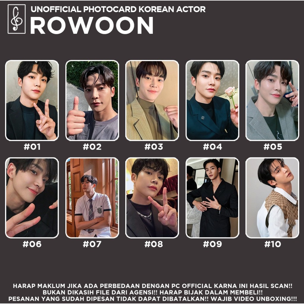 [KOREAN Actor] ROWOON SF9 UNOFFICIAL PHOTOCARD | Shopee Malaysia
