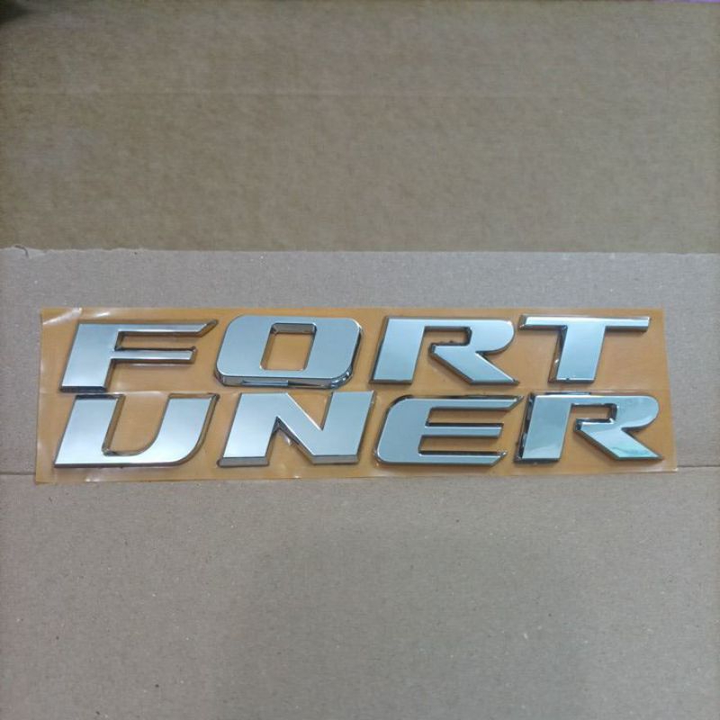 Fortuner emblem Writing Toyota Fortuner chrome emblem original | Shopee ...