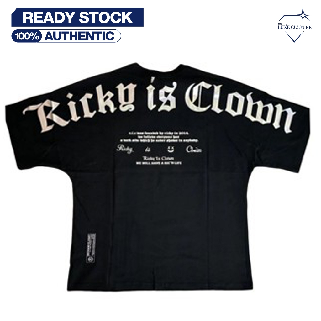 Ricky Is Clown Gothic Logo Reflective Black / Original Branded T-shirt ...