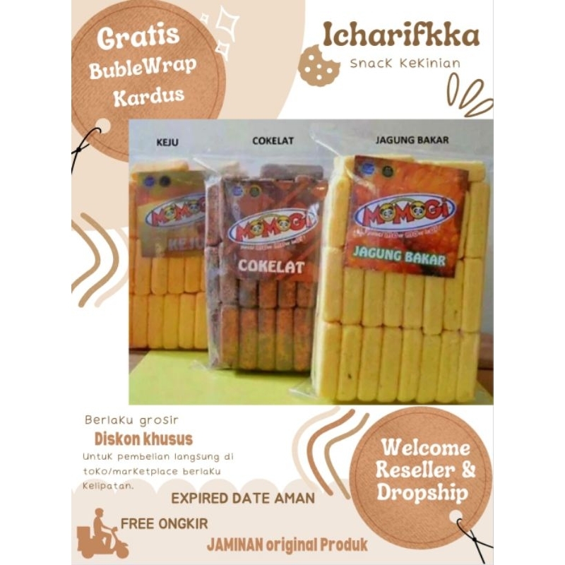 Branded SNACK ORI indofood MOMOGI SNACK SNACKS ready to send | Shopee ...