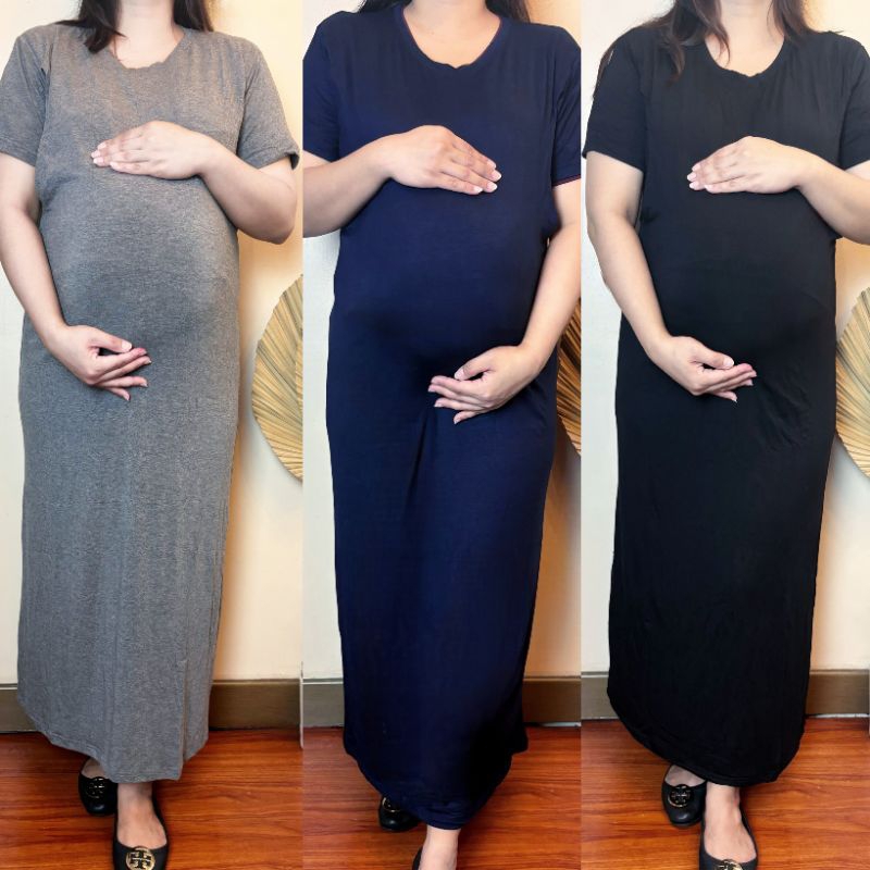 Long Busui Negligee with Side Openings/Pregnant Negligee/Breastfeeding ...